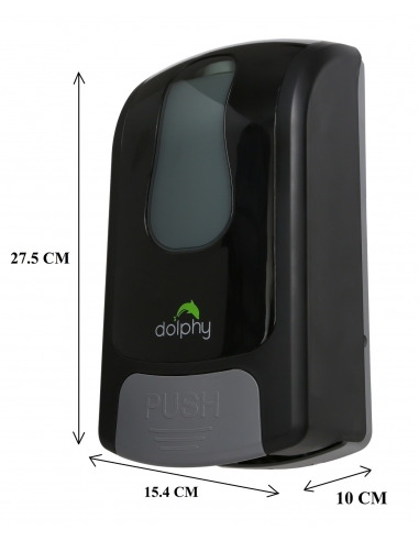Dolphy Manual Soap-Sanitiser Dispenser 1000ML Black - DSDR0046